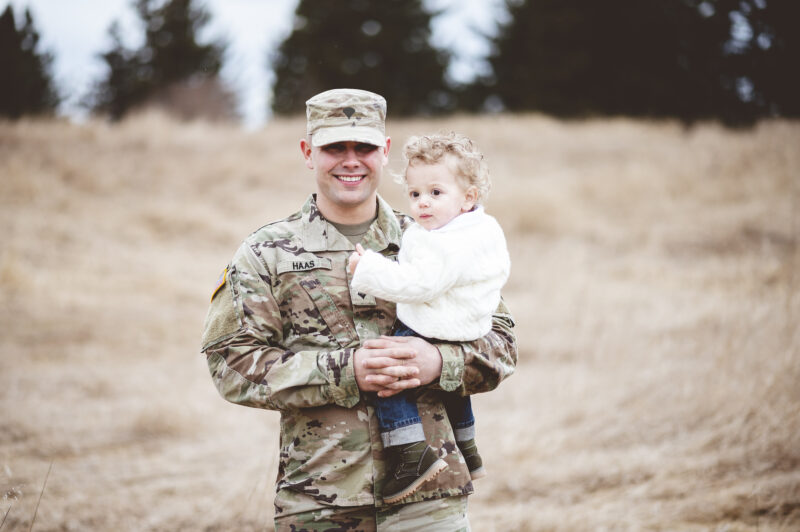 A,Portrait,Of,A,Soldier,Father,Holding,His,Son,In - MAC Federal Credit ...